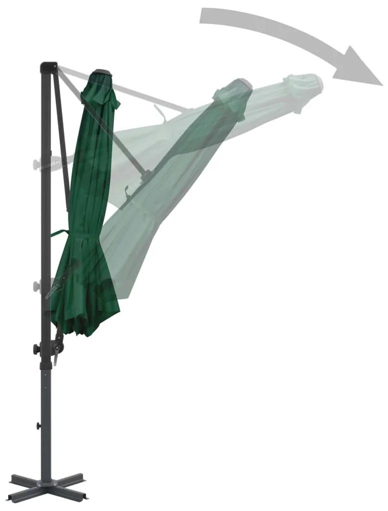 Konzolový slunečník s hliníkovou tyčí 300 cm zelený - Default Title