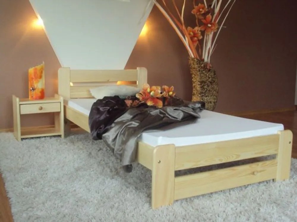 Maxi-drew Borovicová postel Eureka 80 x 200 cm - 80 x 200 cm - ořech