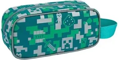 MINECRAFT penál Silver Creeper / 20x9x7 cm
