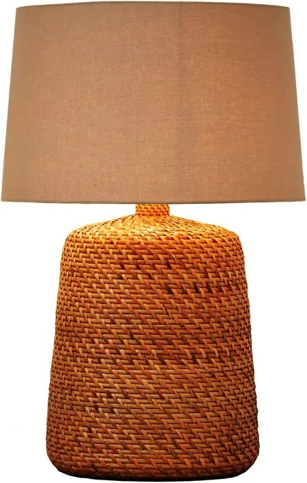 Ratanová stolní lampa Terrell 96 cm přírodní - béžová