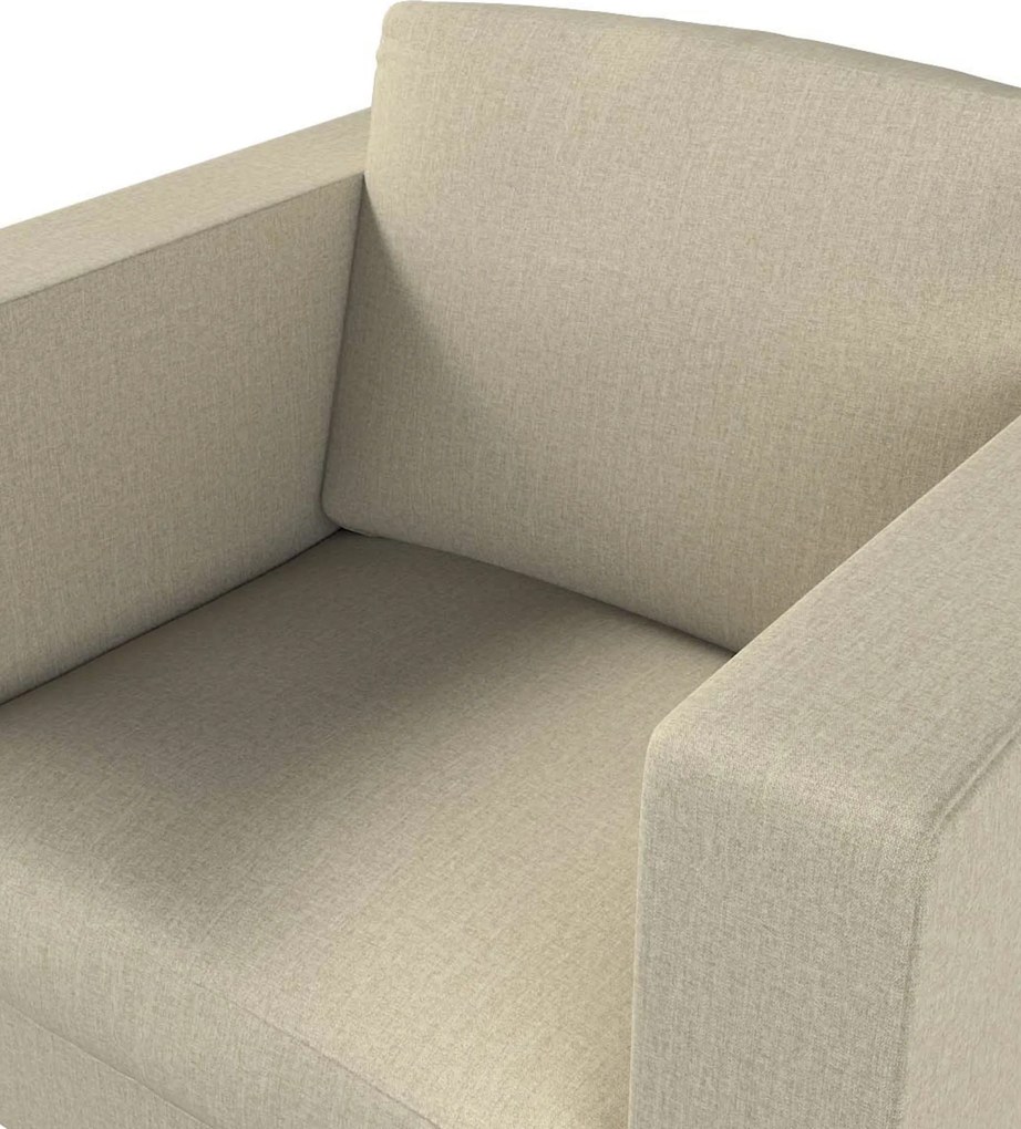 Potah na křesko IKEA Karlanda, krátký barva béžová látka pletený vzor