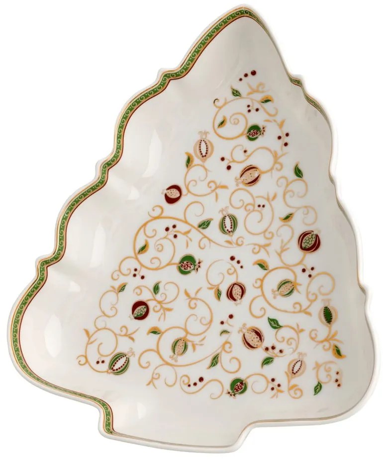 Bílá servírovací miska s vánočním motivem Brandani Tempo di Festa