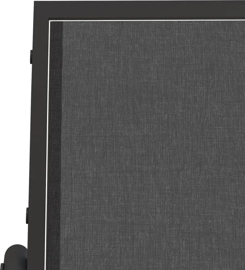 3dílná zahradní sedací souprava glider černá textilen a ocel 3187943
