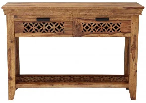 Indický nábytek - Konzolový stůl Mira 110x76x35 z indického masivu palisandr Natural