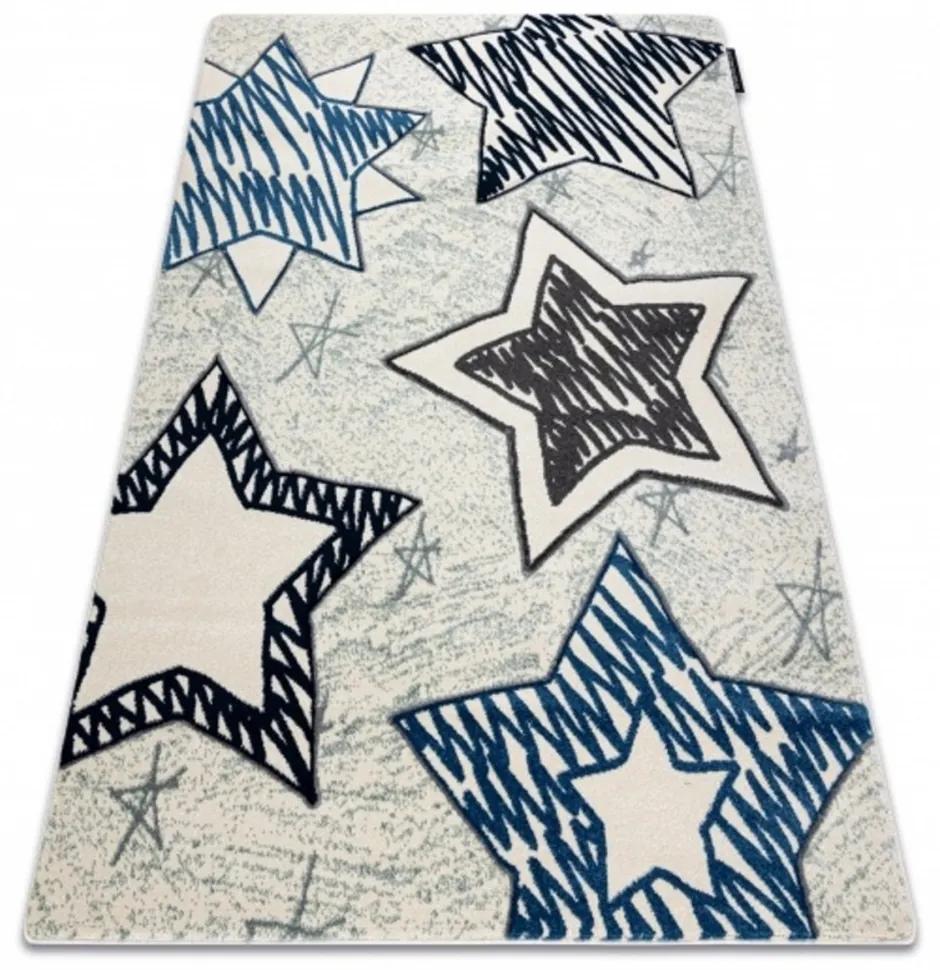 Dětský kusový koberec Hvězdy modrý, Velikosti 180x270cm