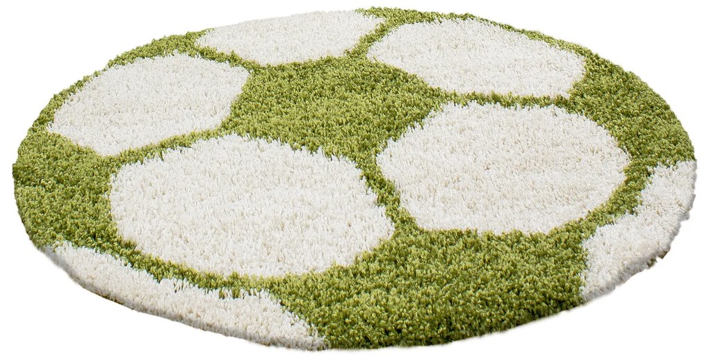 Ayyildiz, Dětský kusový koberec Fun 6001 green, 120x120 (průměr) kruh, zelená, dětský pokoj