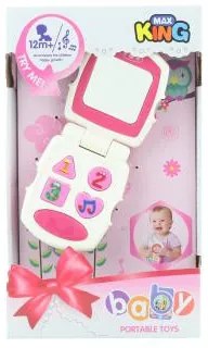 Baby telefon růžový na baterie