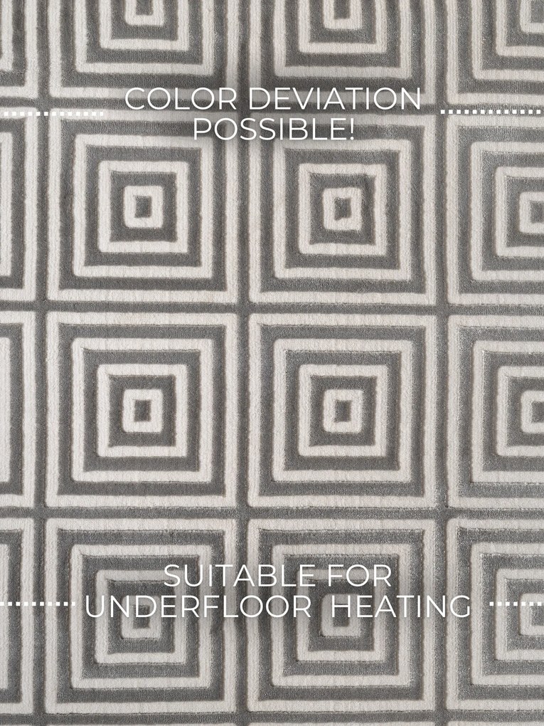 ELLE Decoration, Kusový koberec Perles 106185 White Grey z kolekce Elle, 120x170, šedá, ložnice