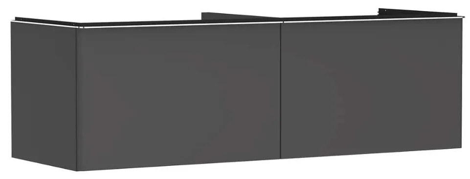 Hansgrohe Xelu Q - Umyvadlová skříňka, 50x156x55 cm, 2 zásuvky, matná šedá/chrom 54071000