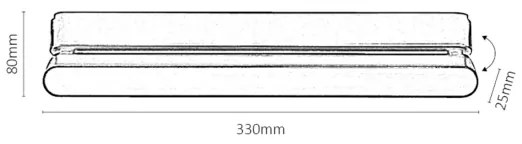 Rabalux 70118-LED Str. svíti. do 1-fáz. lišt. sys. LiTrack LED/16W/24V  33 cm