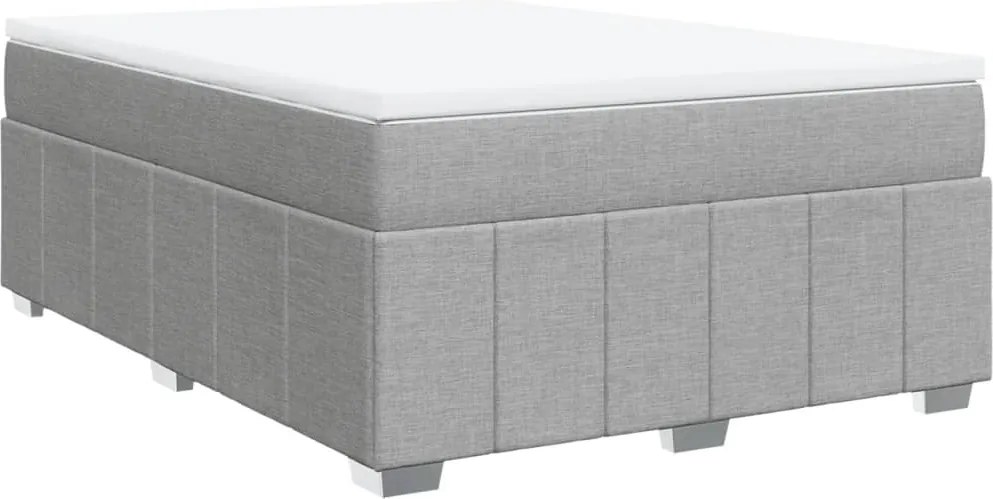 Box spring postel s matrací světle šedá 140 x 200 cm textil 3285477