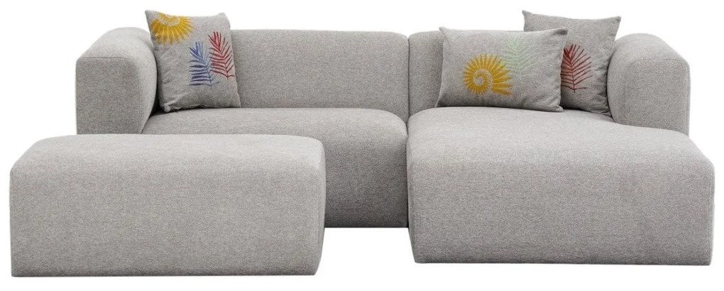 Hanah Home Hanah Home Rohová pohovka LINDEN MINI pravá světle šedá