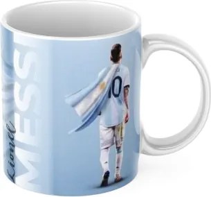 Keramický hrníček Messi a Vlajka 450ml