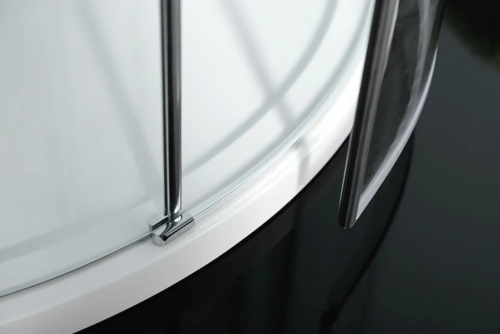Polysan Polysan, ZOOM LINE čtvrtkruhová sprchová zástěna 900x900mm, čiré sklo, pravá, ZL2615R