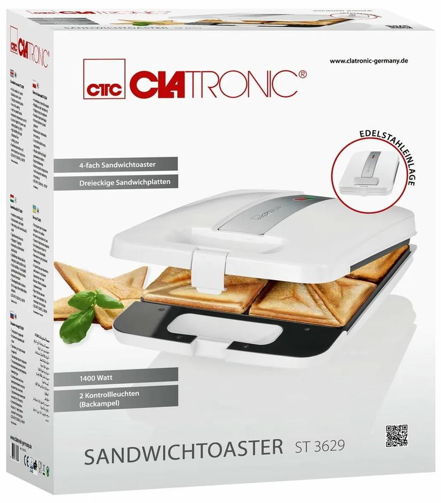 Clatronic ST 3629 sendvičovač na 4 ks sendviče