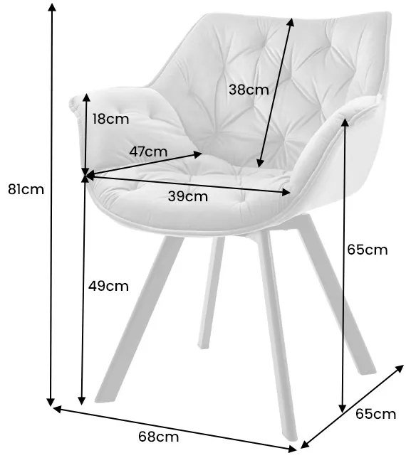 Jídelní křeslo THEIA Dekorhome