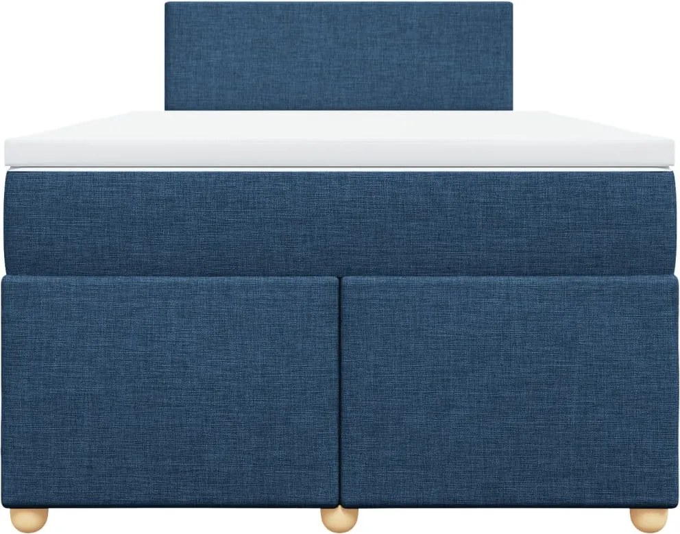 Box spring postel s matrací modrá 120x200 cm textil 3286646