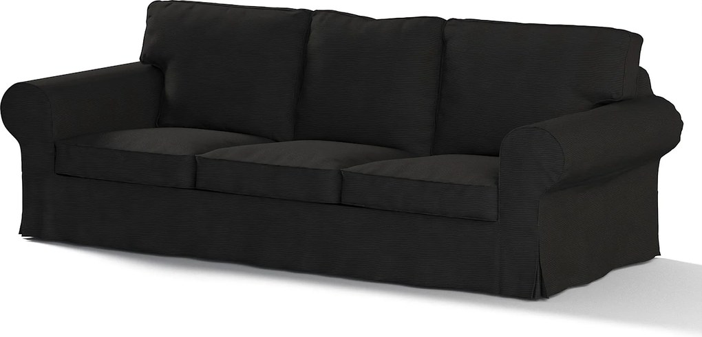 Potah na pohovku IKEA Ektorp 3-místná, nerozkládací barva černá látka pletený vzor