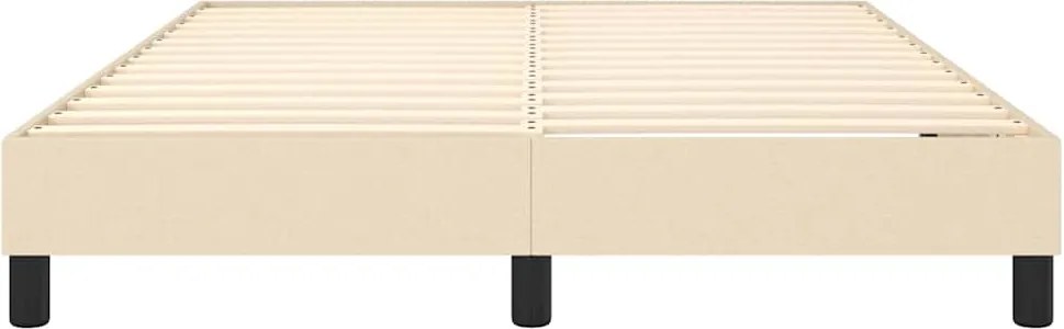 Rám postele s boxspringem krémový 140 x 190 cm textil 3120513