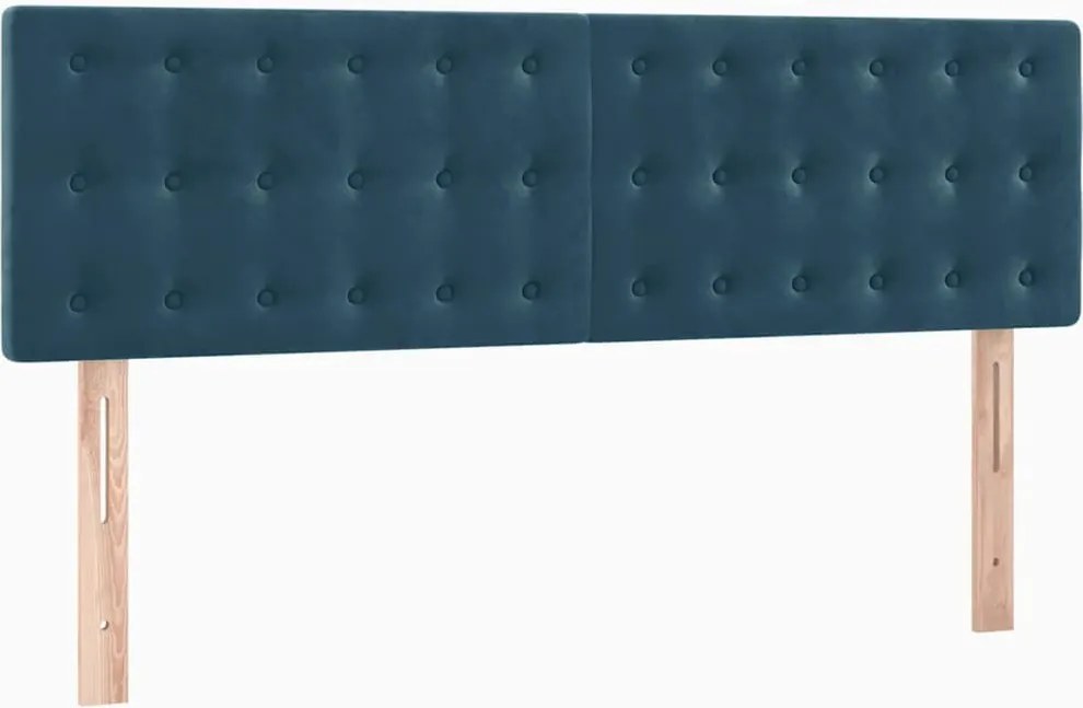 Box spring postel s matrací tmavě modrá 140x190 cm samet 3127731