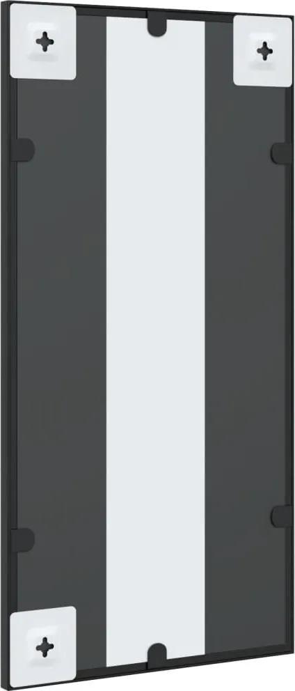 vidaXL Nástěnné zrcadlo černé 30 x 60 cm obdélník železo [358628]