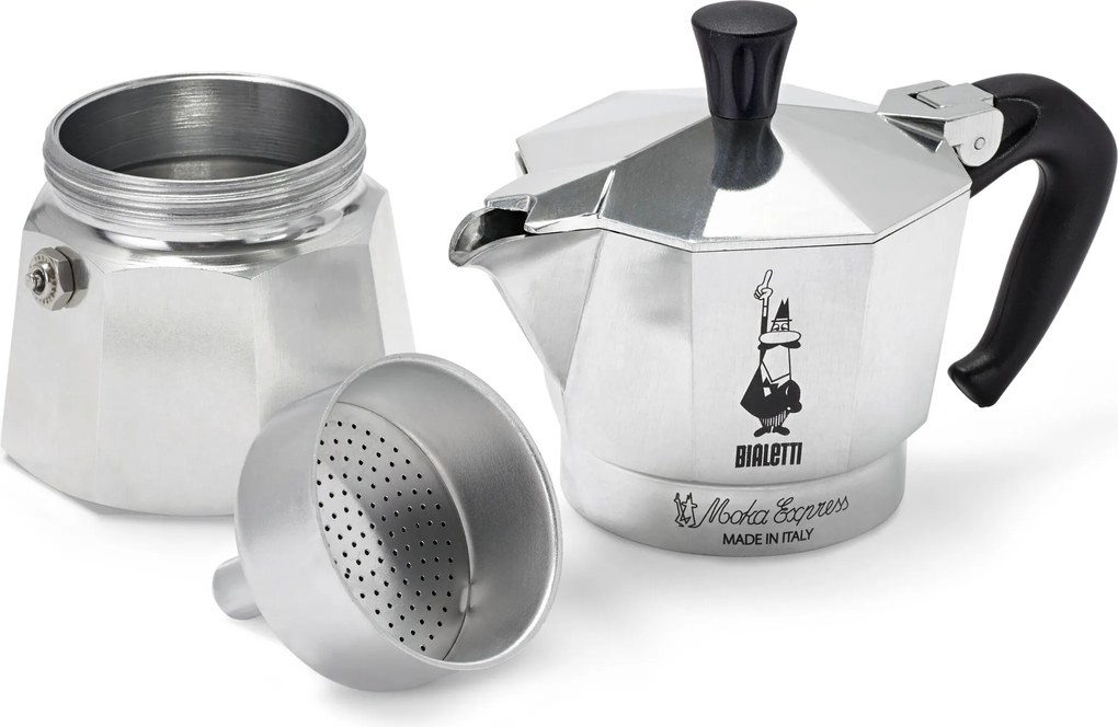 Bialetti Moka Express, 130 ml, stříbrná