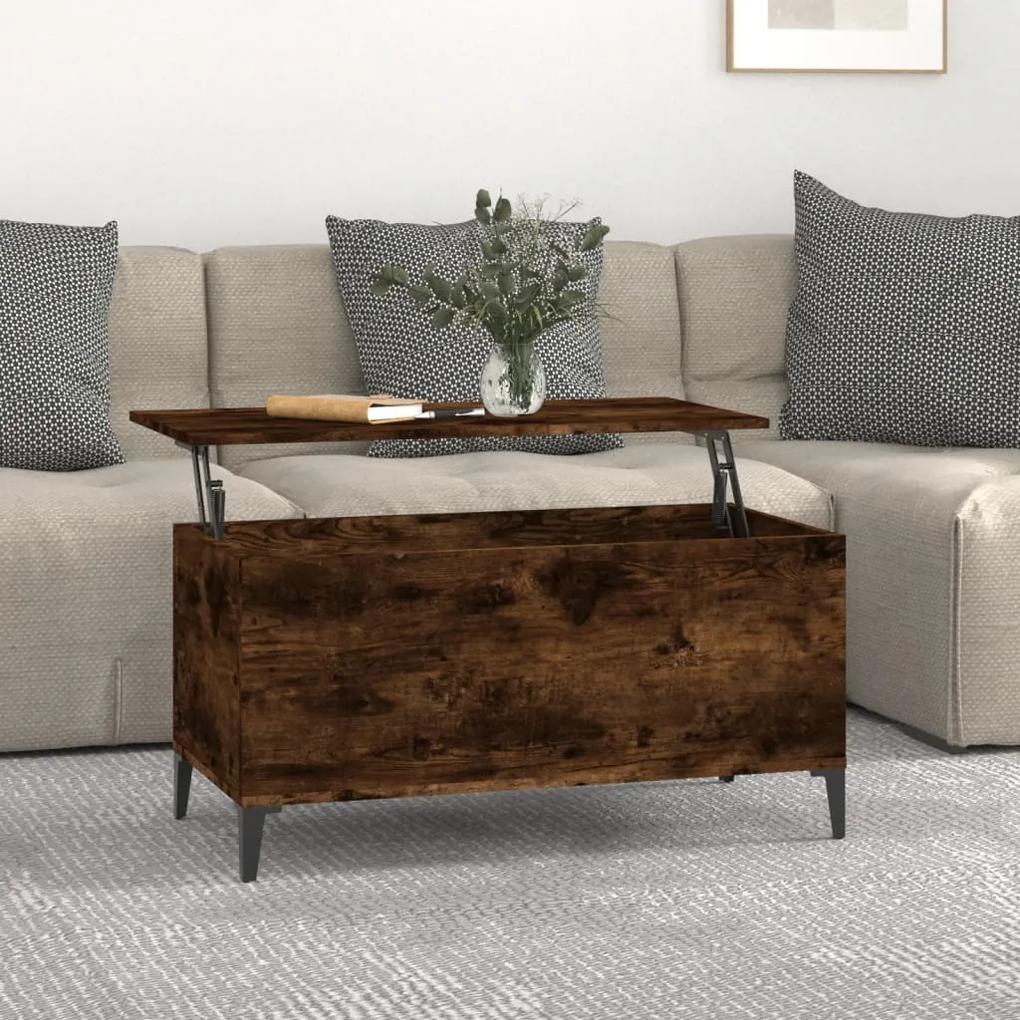vidaXL Konferenční stolek 90x44,5x45 cm kompozitní dřevo [819592] Barva: hnědý dub