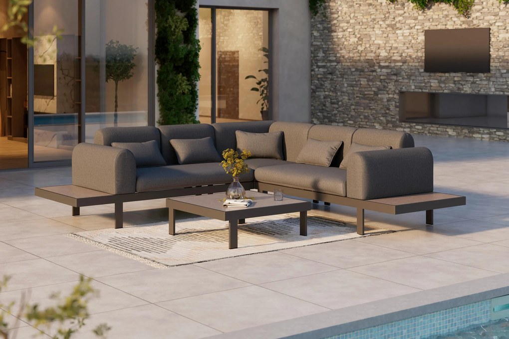 XXXLutz TERASOVÁ SEDACÍ SOUPRAVA kov, sklo, textil Ambia Garden - Online Only zahradní nábytek - 002154000401