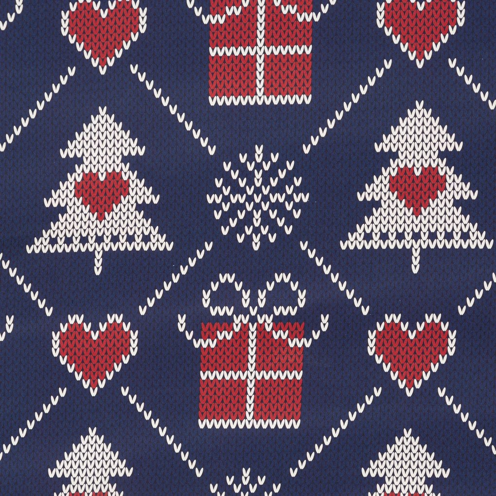 VÁNOČNÍ RENFORCÍ POVLEČENÍ MERRY 200X220 CM, 2KS 70X80 CM VZOROVANÉ