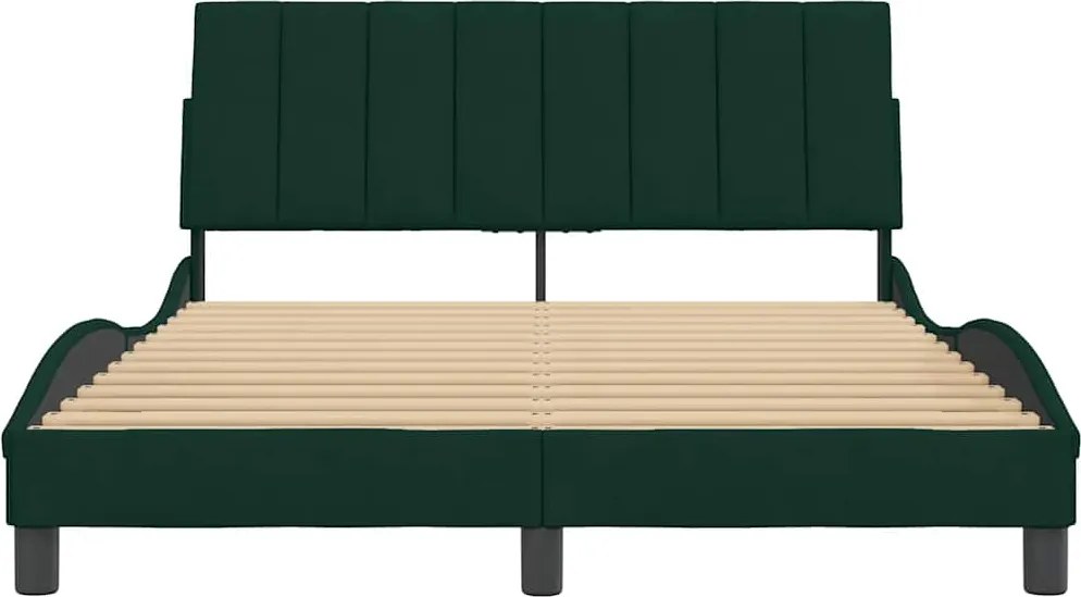Rám postele bez matrace Hanko tmavě zelená 120 x 200 cm samet 3207840