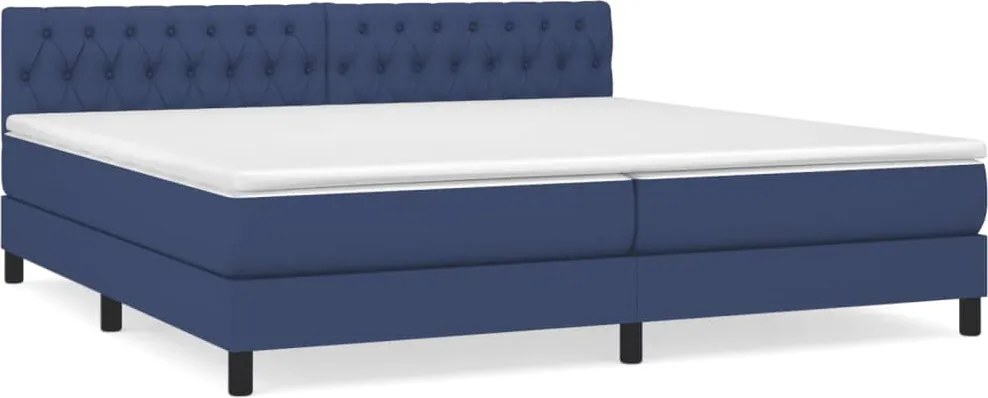Box spring postel s matrací modrá 200x200 cm textil 3140327
