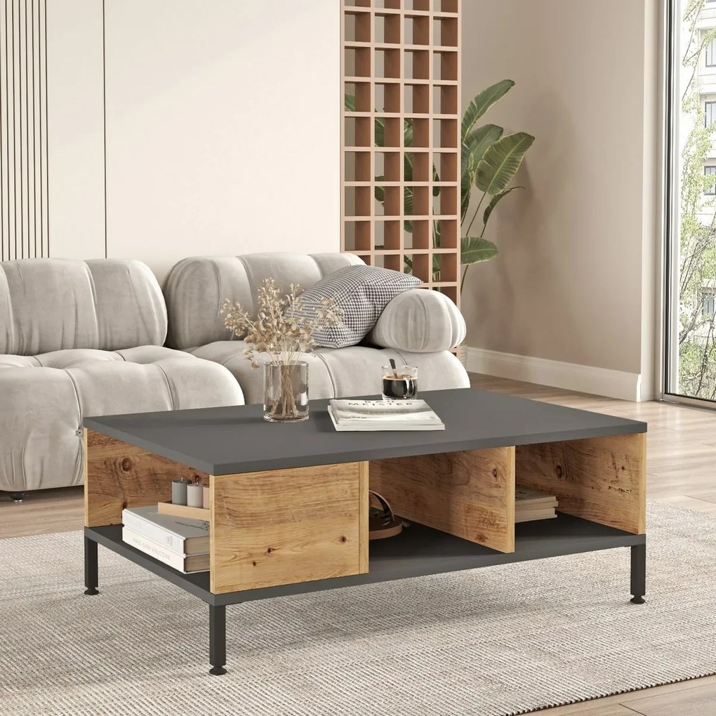 Konferenční stolek Role Anthracite and Atlantic Pine