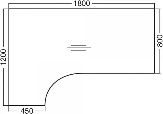 Ergonomický stůl ProOffice A 180 x 120 cm, levý / Buk