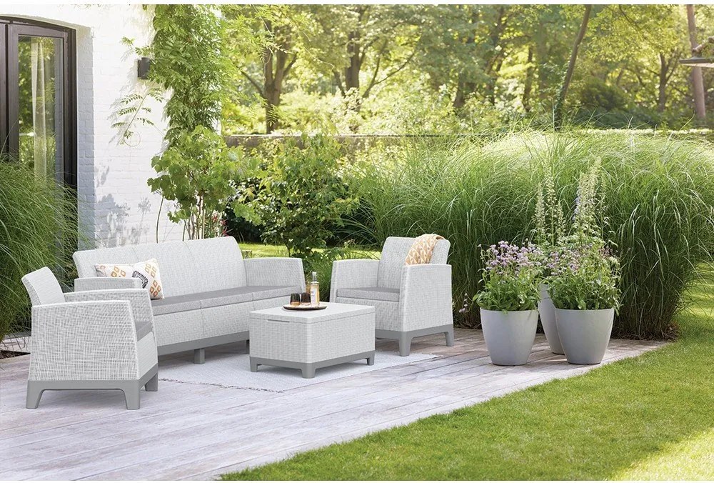 Světle šedý zahradní lounge set pro 5 Scandi Forma – Keter
