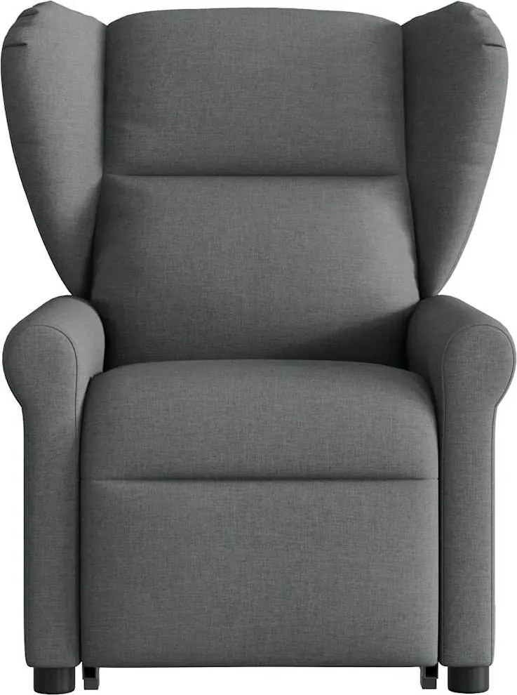 Zvedací polohovací křeslo tmavě šedé textil 3303375