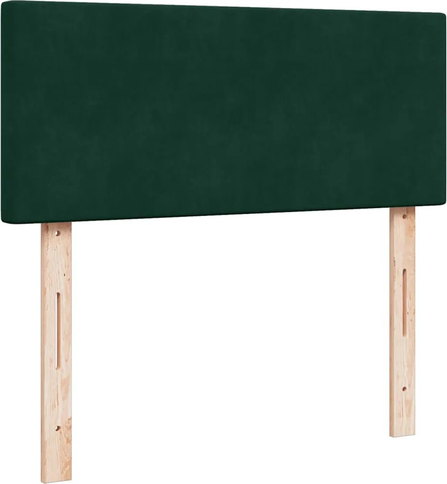 Box spring postel s matrací tmavě zelená 120x190 cm samet 3287683