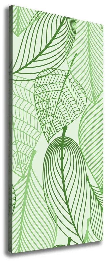 Wallmuralia Foto-obraz canvas do obýváku Zelené listí 50x125 cm