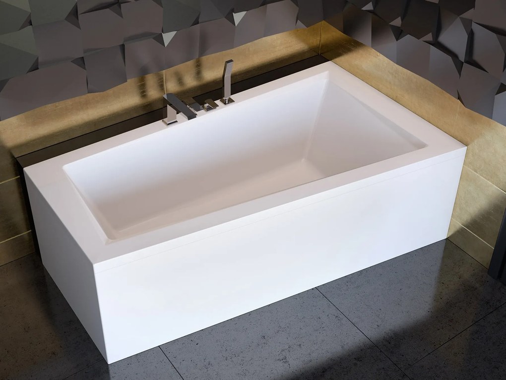 Besco Intima asymetrická vana 150 x 85 cm levá akrylát bílá VANINTI15L