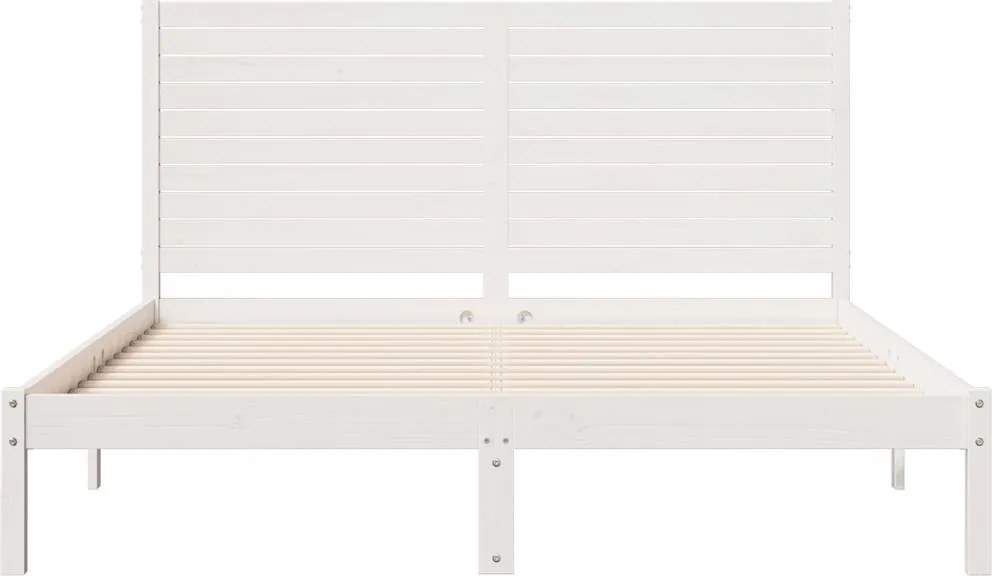 Prodloužený rám postele bez matrace bílý 140 x 220 cm masiv 3309314