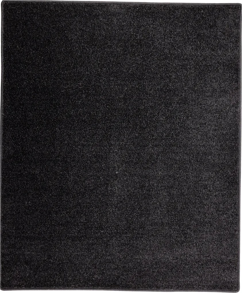 Vopi, AKCE: 57x120 cm Kusový koberec Eton černý 78, černá, chodba / předsíň