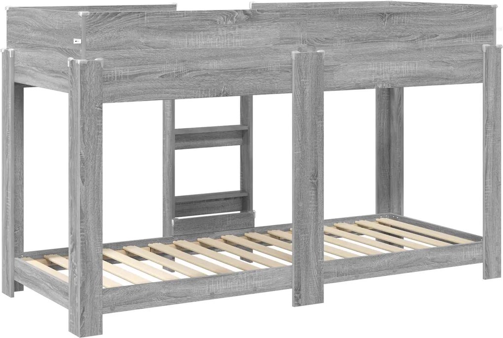 Patrová postel pro děti Šedá Sonoma 75 x 190 cm 3410544