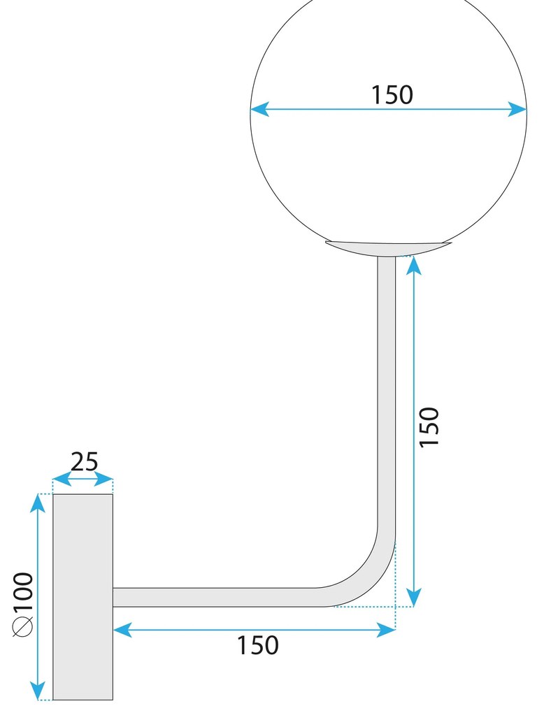 Toolight Nástěnné osvětlení Modern G095-1W černé