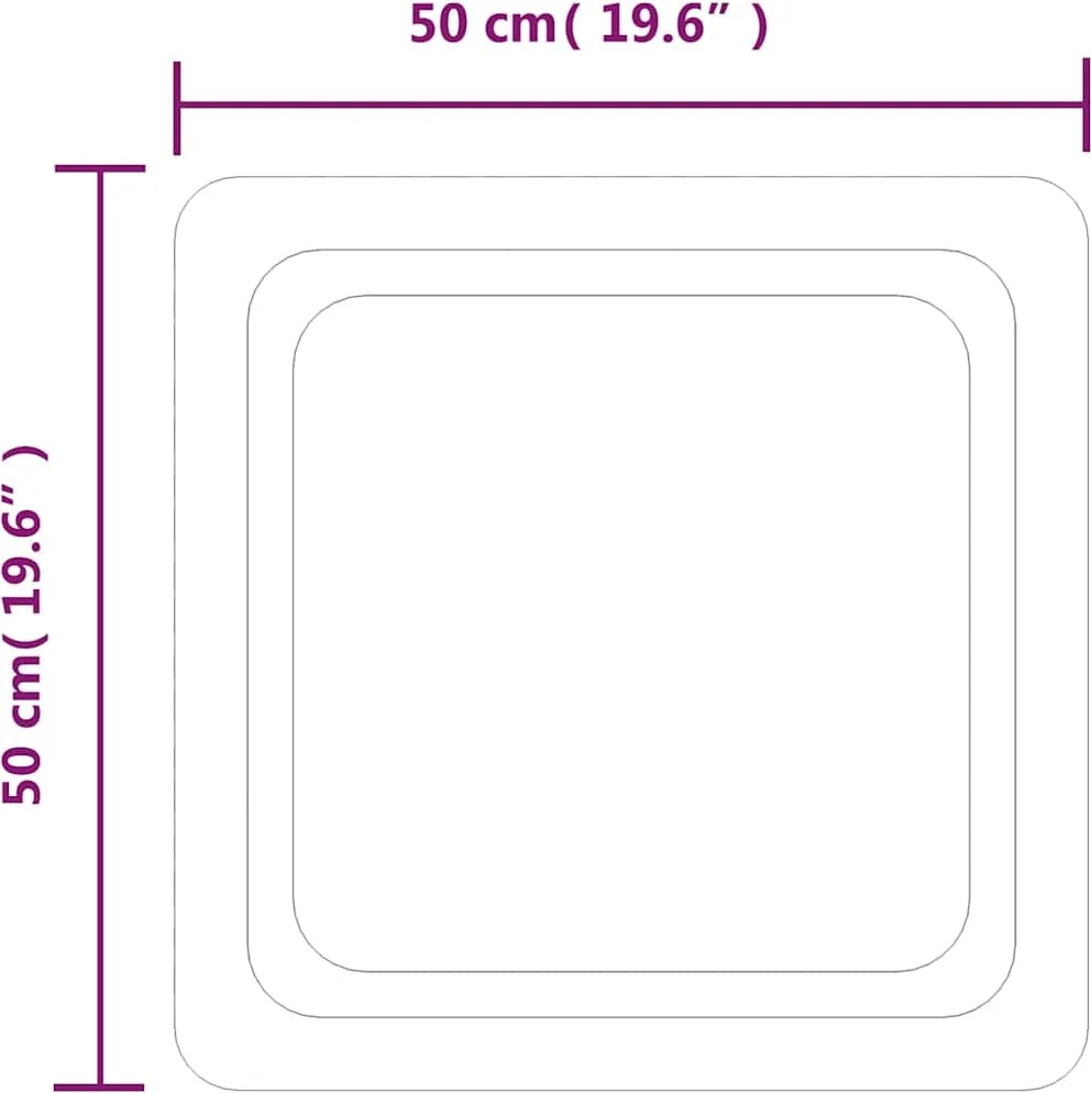 Koupelnové zrcadlo s LED osvětlením 50x50 cm 151777