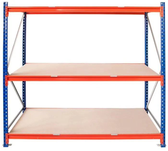 REGÁL LONGSPAN, Kovový regál přídavný modul 200x150x80cm, 1000kg na DTD polici