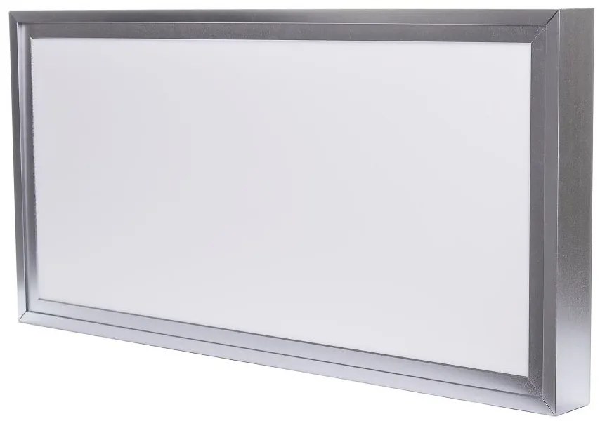 Stříbrný přisazený LED panel s rámečkem 300 x 600mm 24W Premium Barva světla Teplá bílá