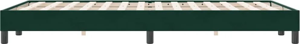 Postel Box Spring bez matrace tmavě zelená 120x220 cm samet 3315870