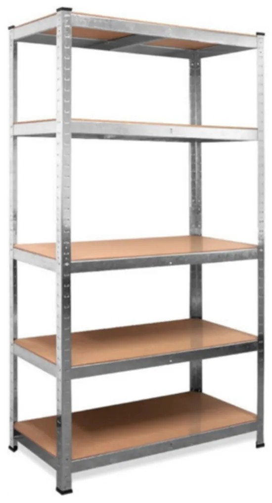 Jurhan Regál s vysokou nosností HEAVY, max. 875kg, 90x40x180cm, stříbrná