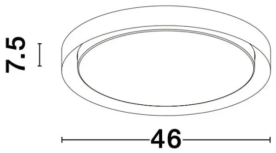 LED stropní svítidlo Troy 46 bílé