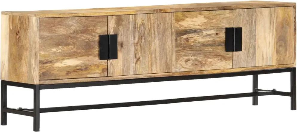 TV stolek Pantzer - masivní mangovníkové dřevo | 140x30x50 cm