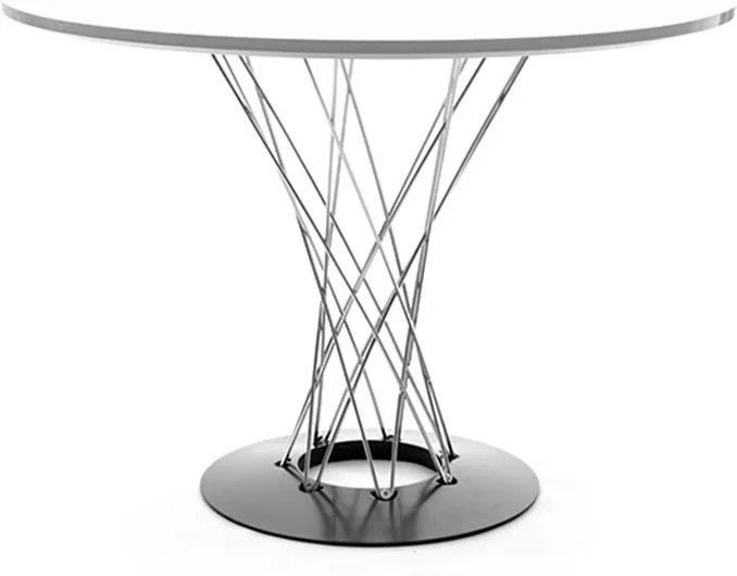 design4life Kruhový jídelní stůl SMER bílá-chrom
